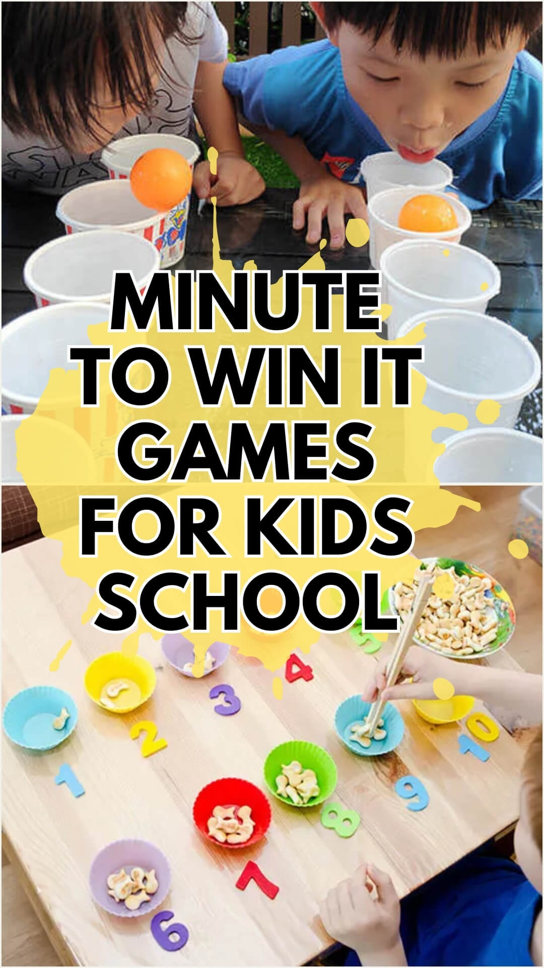 Minute to Win It Games for Kids at School